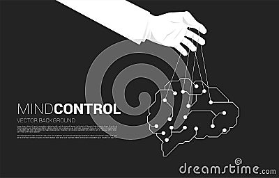 Hand Puppet Master Controlling Digital Brain. Royalty-Free Stock ...