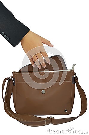 Hand Reaching Into A Brown Bag Royalty-Free Stock Image | CartoonDealer ...