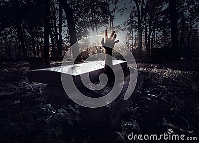 Hand Rising Out From The Grave Stock Photo - Image: 43736570