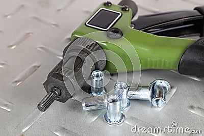 Hand Rivet To Install Steel Threaded Rivets Stock Photography ...