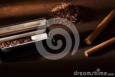 Hand-rolled Cigarette, Rolling Machine, Cigarillos, Scattered Tobacco ...