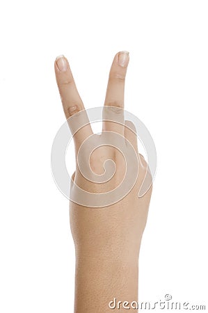Hand Showing Peace Sign Royalty Free Stock Photos - Image: 6825268