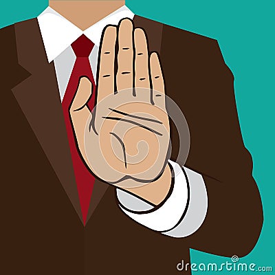 Hand Sign Wait Stock Vector - Image: 63643857