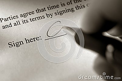 Sign here please stock photo. Image of paper, contract - 202803728