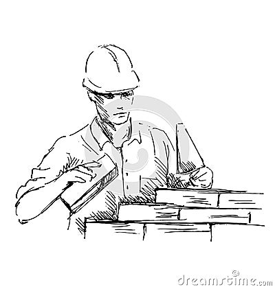 Hand Sketch Mason Stock Vector - Image: 71014455