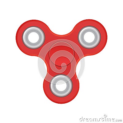 Hand Spinner. Red Color. Realistic Vector Illustration Isolated On ...