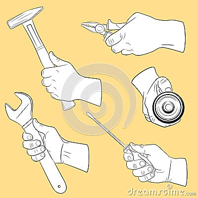 Hand Tools In Use Royalty Free Stock Photography - Image: 21122417