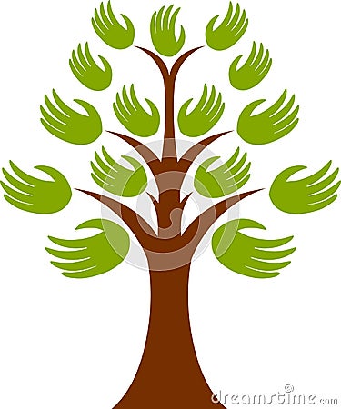 Hand Tree Logo Royalty Free Stock Photos - Image: 28086068
