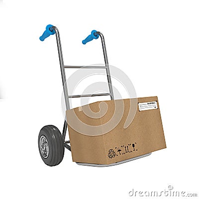 Hand Truck With Box Stock Photo | CartoonDealer.com #25857924