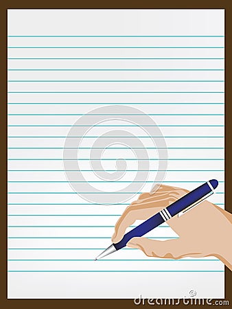 Hand Writing On Paper Stock Photos - Image: 13874703