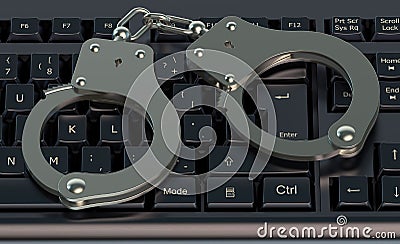 Handcuffs On Computer Keyboard Stock Photography | CartoonDealer.com ...