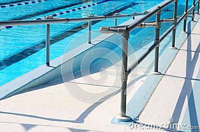 Handicap Ramp Leading To Swimming Pool Royalty-Free Stock Image ...
