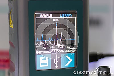 Handleheld Spectrometer For Chemical Analysis Stock Photo ...