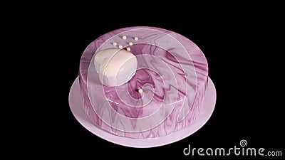 Handmade Birthday Cake Rotating Movement Stock Video - Video of ...