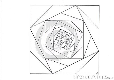 Drawing Of A Square Made Of Smaller Squares Royalty-Free Cartoon ...