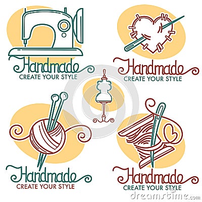 Handmade Logo Vector Illustration | CartoonDealer.com #70950508