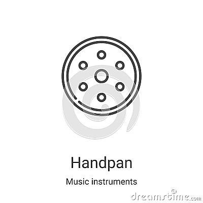 Handpan Icon Vector From Music Instruments Collection. Thin Line ...
