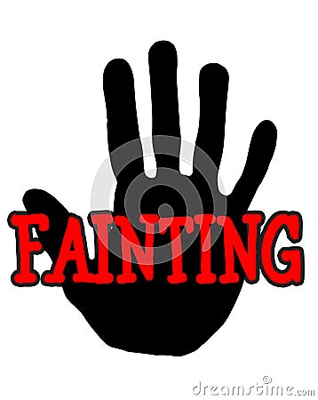 Handprint Fainting Royalty-Free Stock Photography | CartoonDealer.com ...