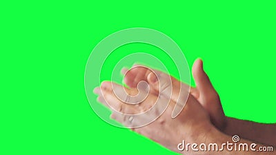 Hands Clapping on Green Screen with Clap Sound Stock Video - Video of ...