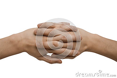 Hands Clasped Stock Image - Image: 12596491