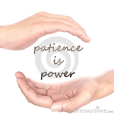 Hands Concept For Patience Is Power Stock Illustration - Image: 55346147
