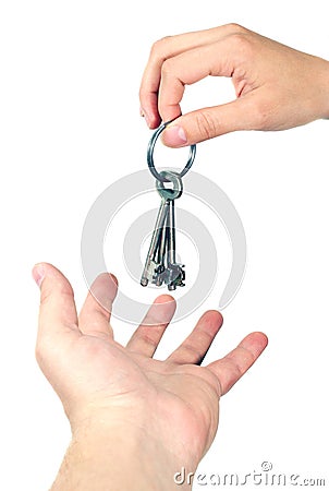 Handing over the keys stock image. Image of house, antique - 254553