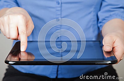 Hands holding tablet - Stock Image - Everypixel