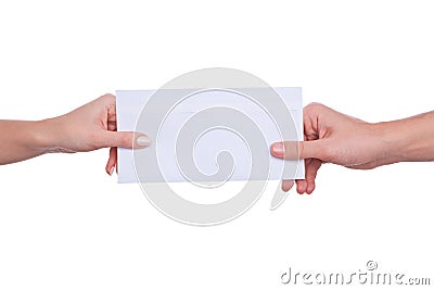 Hands Passing Letter Envelope Royalty-Free Stock Photo | CartoonDealer ...