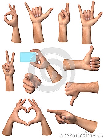 Hands Signs Stock Illustration - Image: 43011685