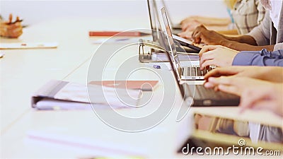 Hands of Students Typing with Computer Stock Video Footage - Video of ...