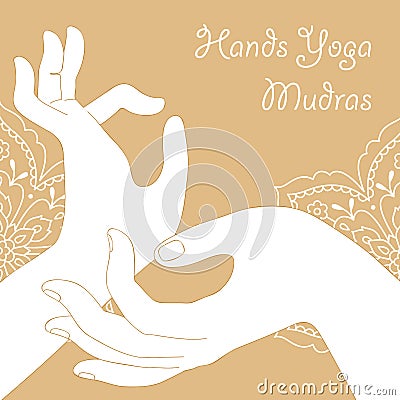 Hands Yoga Mudras Vector Illustration | CartoonDealer.com #43235762