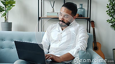 Man Typing and Working on Laptop Computer Stock Video - Video of human ...