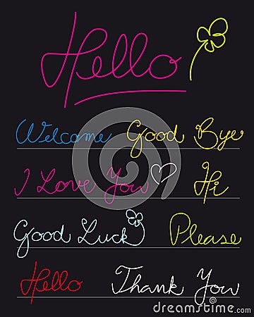 Handwritten Greetings. Vector Illustration | CartoonDealer.com #9664682