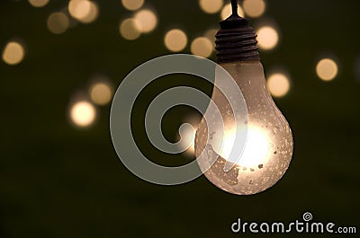 Hanging light bulb - Stock Image - Everypixel
