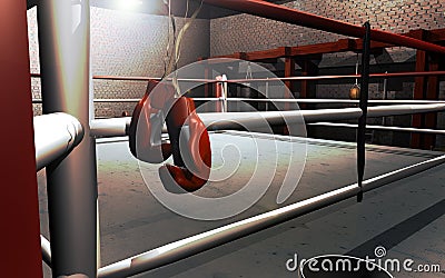 Hanging Up Boxing Gloves Royalty Free Stock Images - Image: 12517729