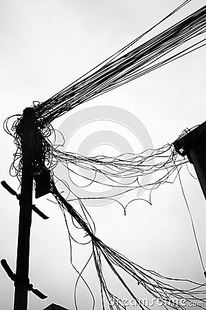 Haphazard Telephone Wires Royalty-Free Stock Image | CartoonDealer.com ...