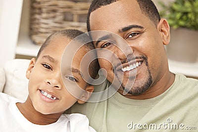 Happy African American Father And Son Family Stock Images - Image: 19149794