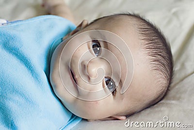 Happy Beautiful Hispanic Baby Boy Cooing. Stock Photo - Image: 18810270
