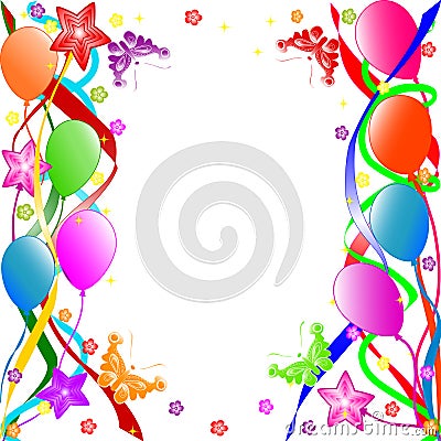 Pink Party Border stock vector. Illustration of design - 25657819