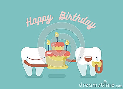 Happy Birthday Dental Stock Vector - Image: 68241541