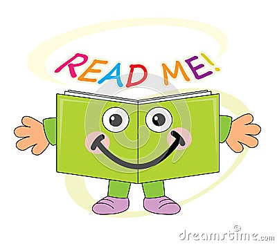 Happy Book Mascot - Read Me! Royalty Free Stock Photo - Image: 19768385