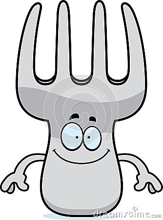 Happy Cartoon Fork Stock Vector - Image: 47778623