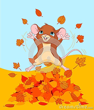 Happy Fall Mouse Royalty Free Stock Photography - Image: 26922827