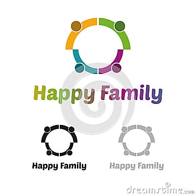 Happy Family Logo Royalty Free Stock Image - Image: 36154126