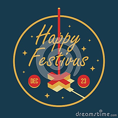 Happy Festivus Greeting Card Template Vector | CartoonDealer.com #296388784