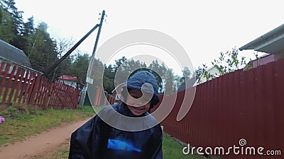 Happy Little Kids Having Fun Running in the Rain Stock Video - Video of ...