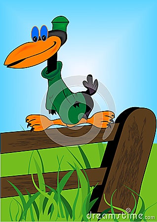 Happy Raven Vector Illustration | CartoonDealer.com #4069804