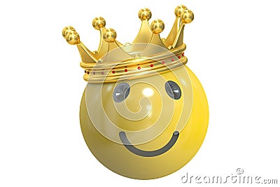 Happy Smiley With Crown Royalty-Free Stock Photo | CartoonDealer.com ...