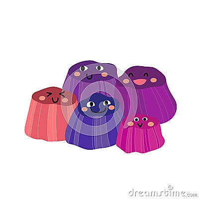 Happy Smiling Barnacles Cartoon Character. Vector Illustration ...