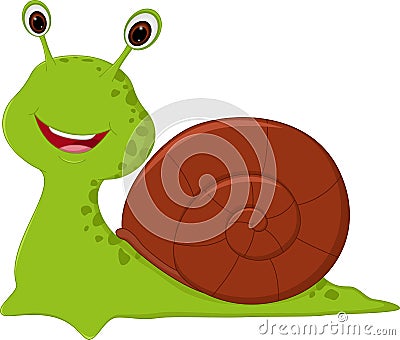 Happy Snail Cartoon Stock Vector - Image: 48180966